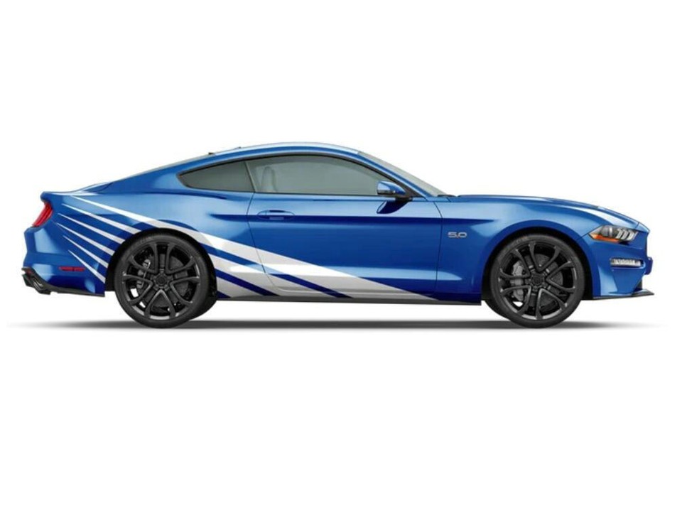 Graphic Racing Stripe Car Sticker Kit For Ford Mustang Trunk Side Door ...