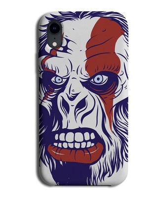 Monkey Warrior Paint Phone Case Cover Red & White Eyes Monkeys Chimp ...