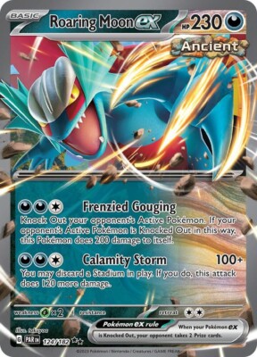 Pokémon TCG Roaring Moon ex 124/182 Paradox Rift Extended Art Double ...