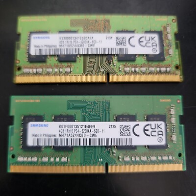 Samsung 8GB RAM Kit - 2x 4GB Sticks - M471A5244CB0-CRC | eBay