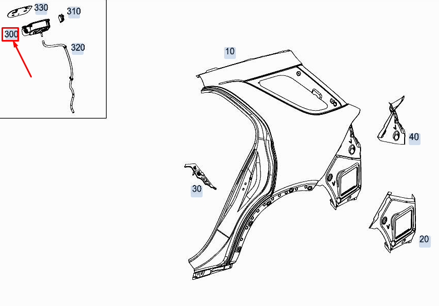 MERCEDES-BENZ GLE W167 Tank Filler Recess A1676300000 NEW GENUINE | eBay