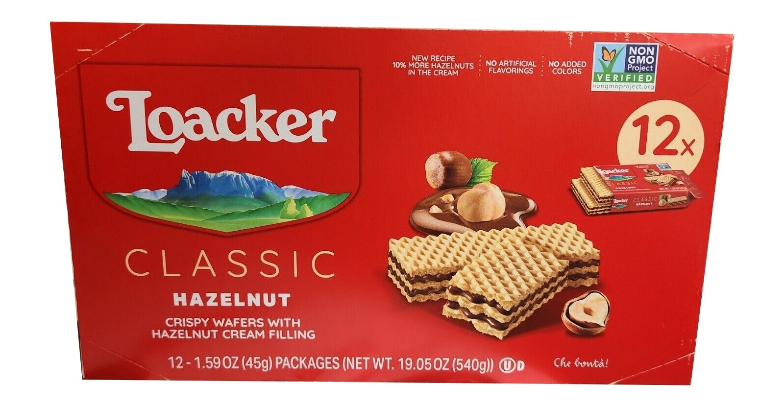 Loacker Hazelnut Classic Wafers 1.59 Ounce (Pack of 12) for sale online ...