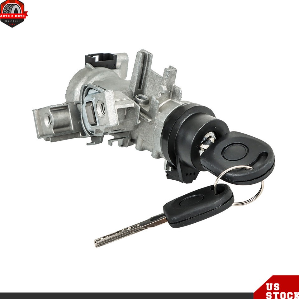 Ignition Lock Cylinder Switch w/Keys & Chips Lock Bolts For VW Jetta ...