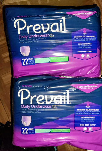 Lots of 2 Prevail Daily Disposable Underwear Female Small Maximum 44 ...