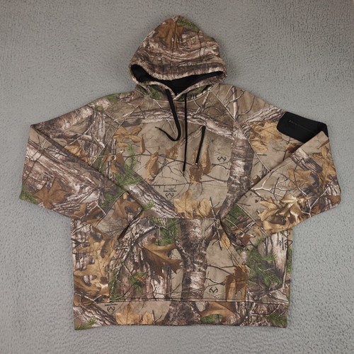 Realtree Camo Sweatshirt Mens Large Brown Green Hoodie Woodland Hunting ...