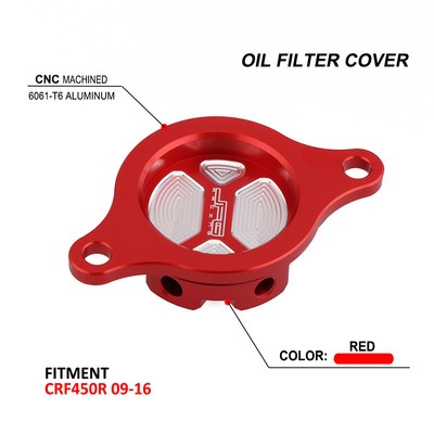 Motorcycle Oil Filter Cover For CRF450R CRF 450R 2009-2016 Dirt Bike | eBay