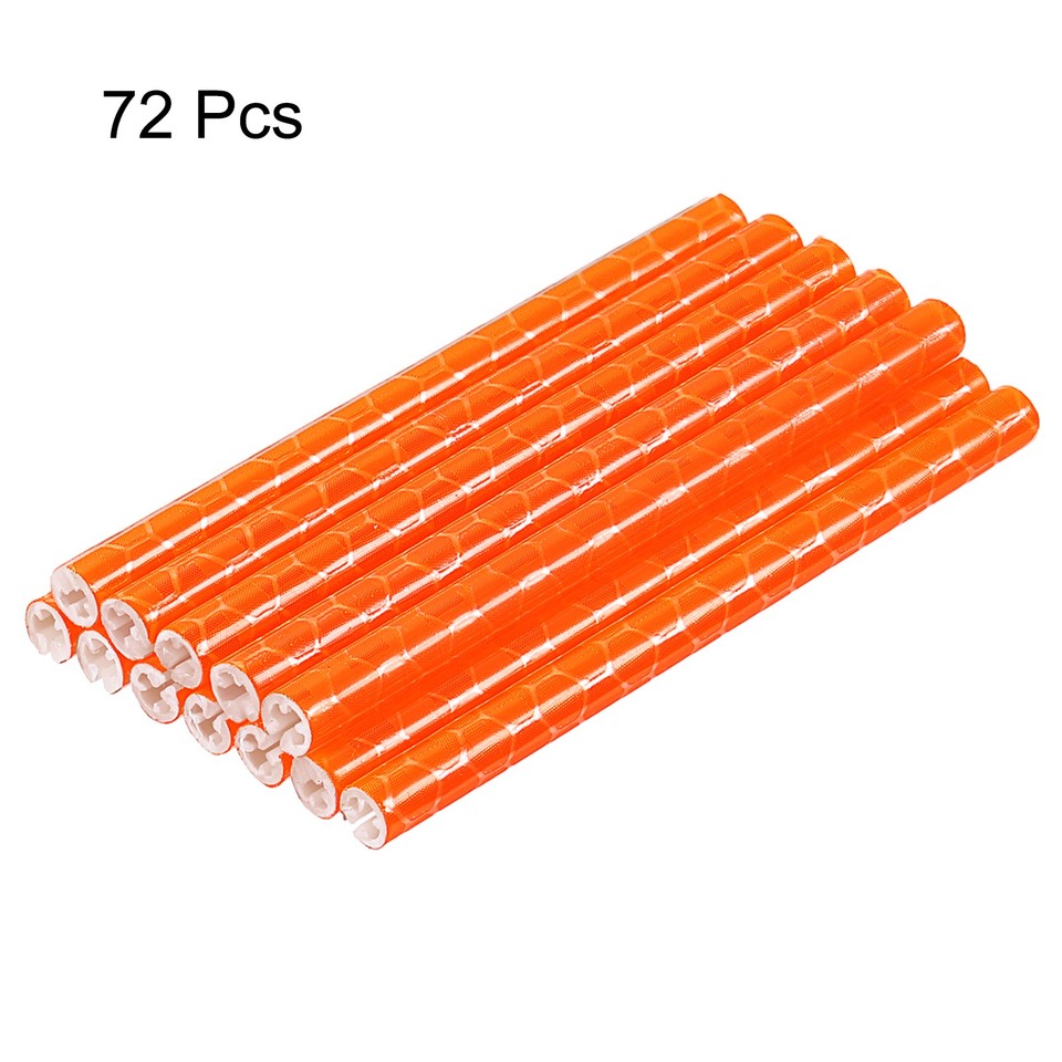 72Pack Bike Reflective Spoke Skins 0.2" Spoke Reflectors Wraps Wheel ...