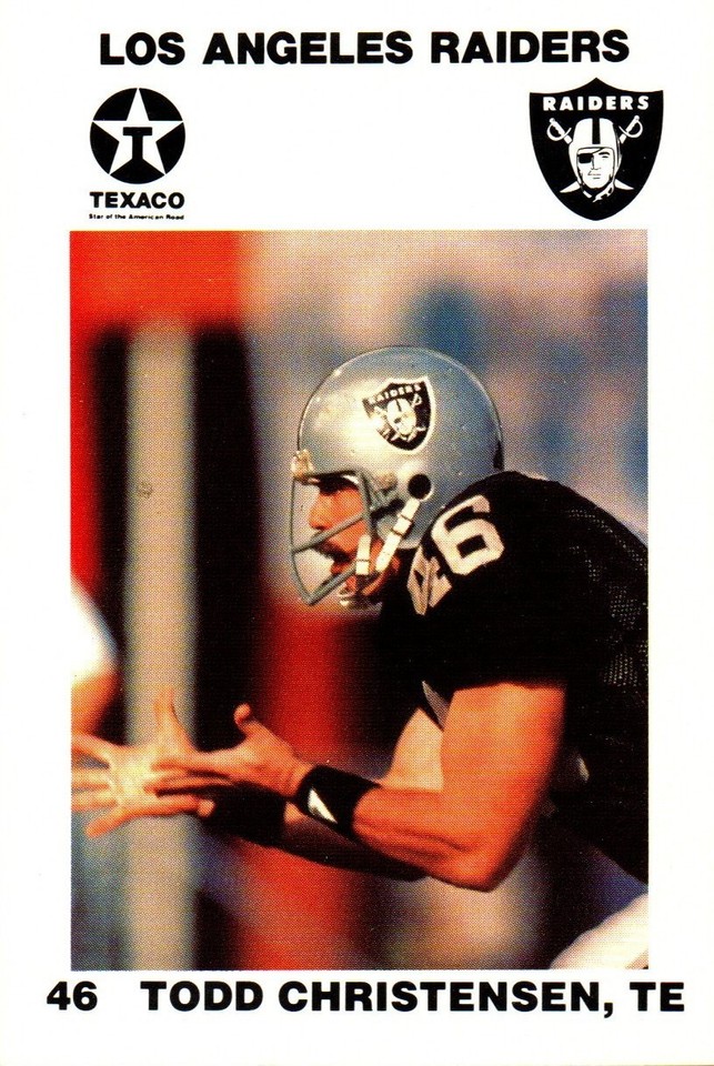1988 Los Angeles Raiders Texaco/LA Police 12 Card Set Bo Jackson RC ...