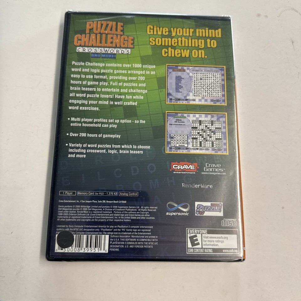 Puzzle Challenge: Crosswords & More - Sony PlayStation 2 650008399516| eBay
