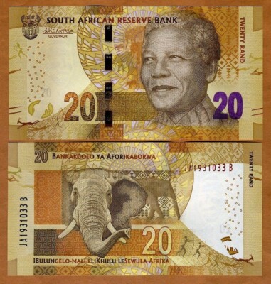 SOUTH AFRICA 20 South African Rand Mandela 2015 Banknote UNC | eBay