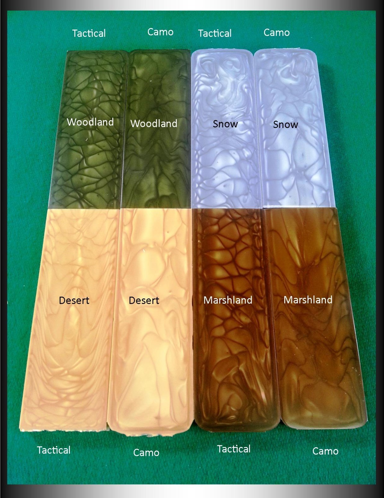 2 pcs 6 x 2 x .250 JUMA MILITARY " SNOW CAMO " KNIFE HANDLE SCALES 1/4 ...