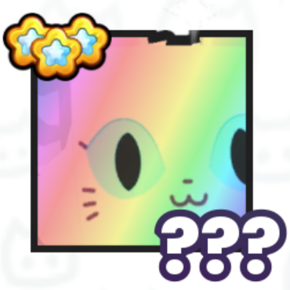 Huge Rainbow Fluffy Cat Pet Sim Simulator 99 PS99 Roblox Game RB | eBay