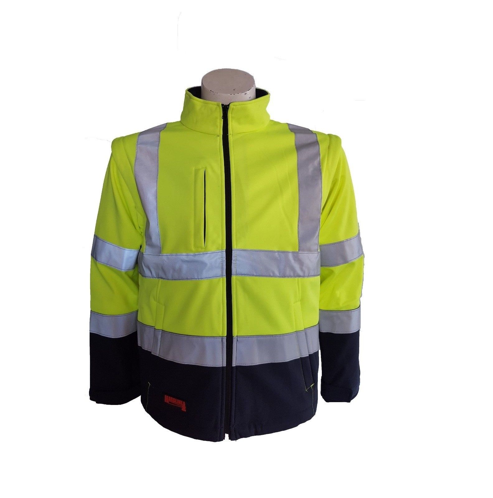Hi Vis Viz Safety Soft Shell Softshell Work Jacket Vest Night ...