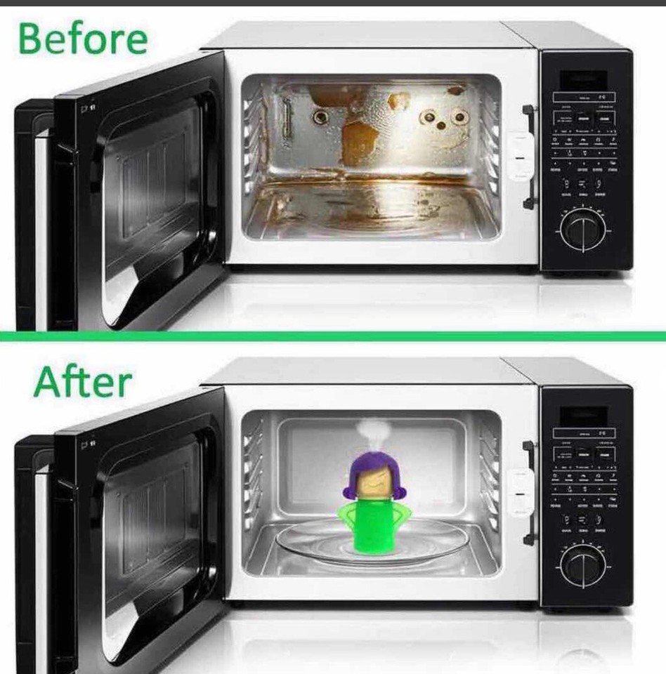 Hot Mama Oven Microwave Steam Cleaner Easy Cleans Angry Mama With Water ...