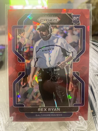 Rex Ryan 2021 Panini Prizm RC Rookie Card Red Cracked Ice Baltimore ...