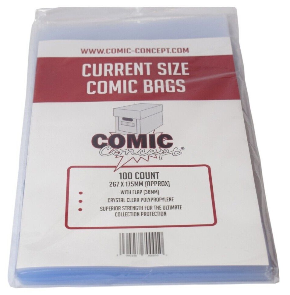 100x Current Size Comic Book Bags - Comic Concept | eBay UK