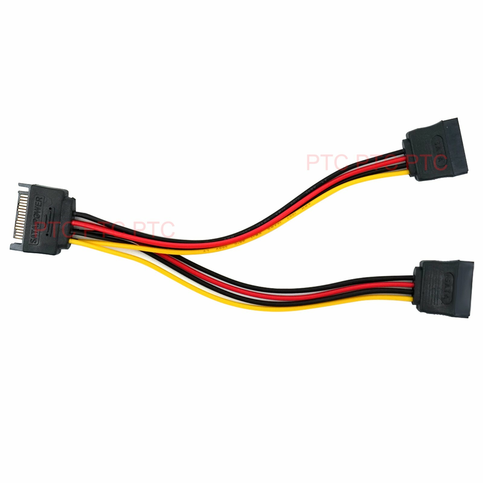 15 Pin Sata Male to 2 Sata Splitter Female M/F Y Power Cable for hard ...