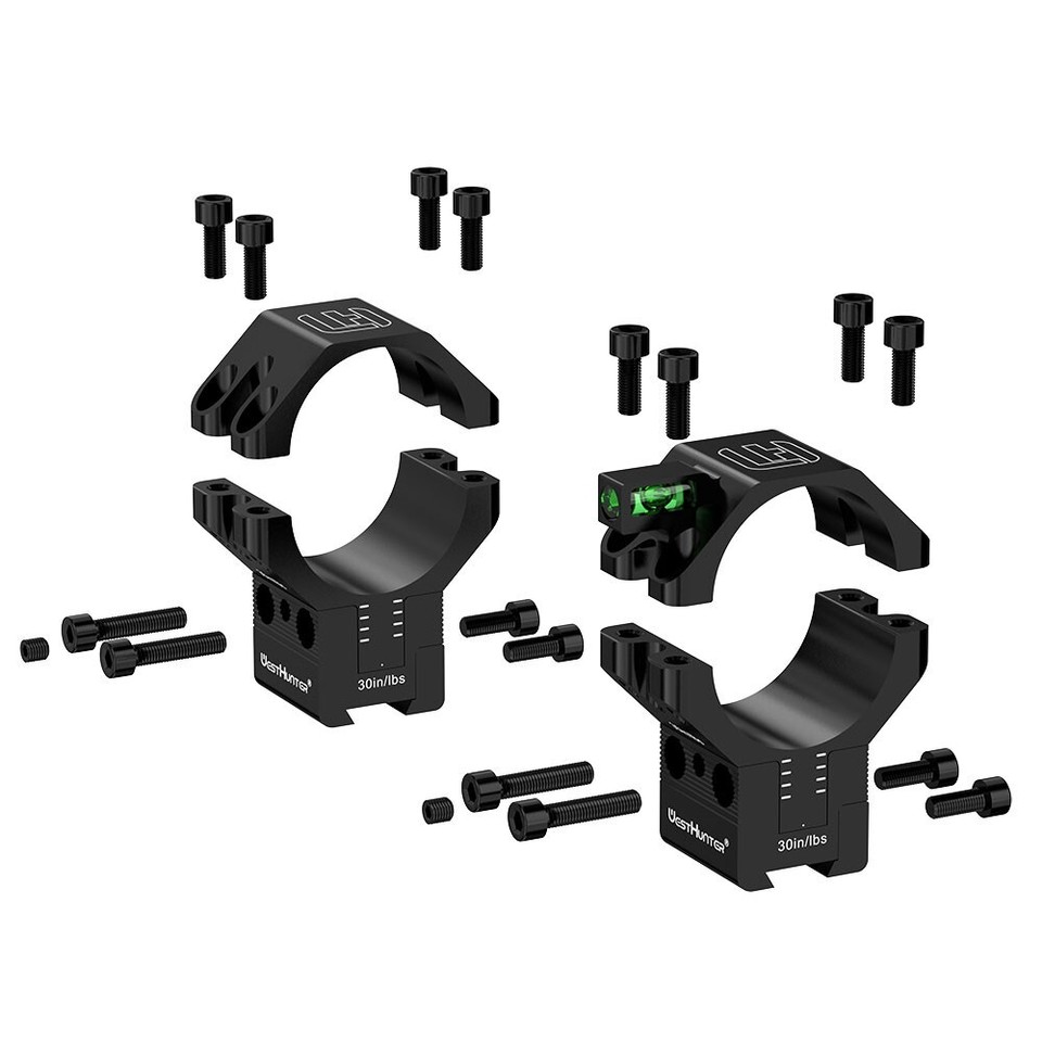 2pcs Adjustable MOA/Height Rifle Scope Mounts 11mm Dovetail Riser 1 ...