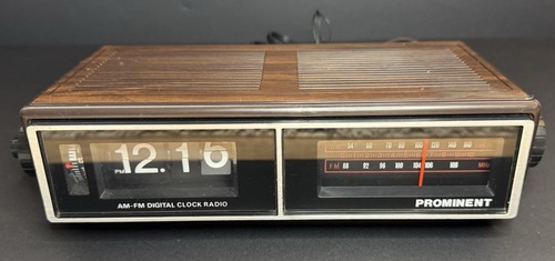 Vintage Prominent DG-1250 AM / FM Digital Flip Clock Radio Alarm Tested ...