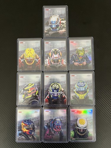 2025 Topps Chrome Formula 1 F1 Helmet Collection Full Complete Set - 10 ...