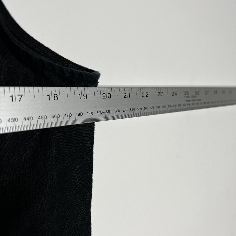 J Jill Dress Womens Large Petite Black 100% Linen Sleeveless Side Zip ...