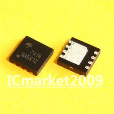 10 PCS AON7418 DFN-33 7418 QFN-8 SMD 30V N-Channel AlphaMOS Mosfet Chip ...