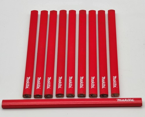 MAKITA 10 x Zimmermann Bleistift Zimmermannsbleistift Maurer Handwerker ...