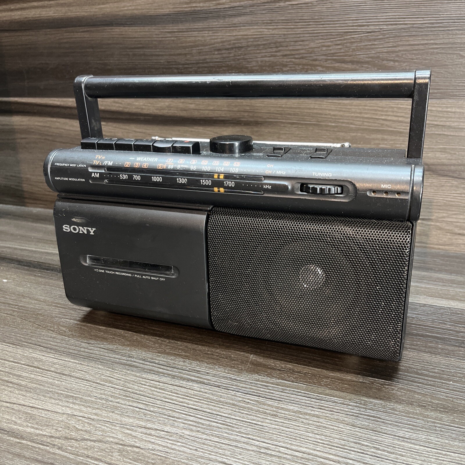 Sony CFM-30TW AM/FM Radio Cassette RecorderTV Weather Band 2 Way ...