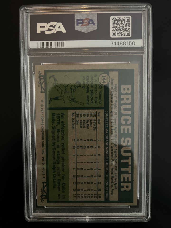 1977 Topps Bruce Sutter ‘Rookie’ #144 PSA 4 VG-EX | eBay