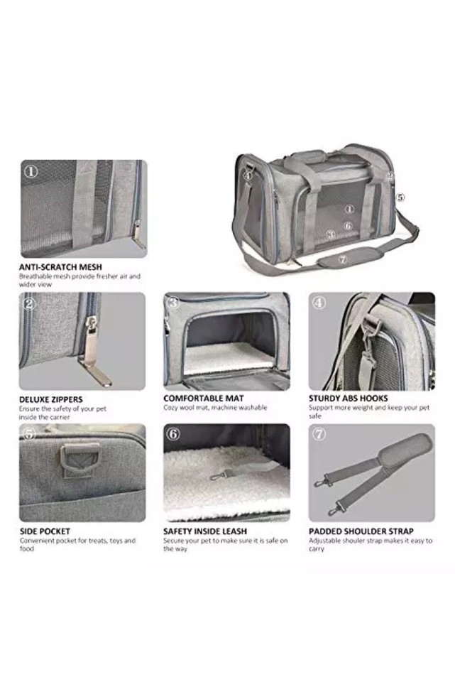 Henkelion Cat Carriers Dog Carrier PINK for Small Medium Cats Dogs up ...