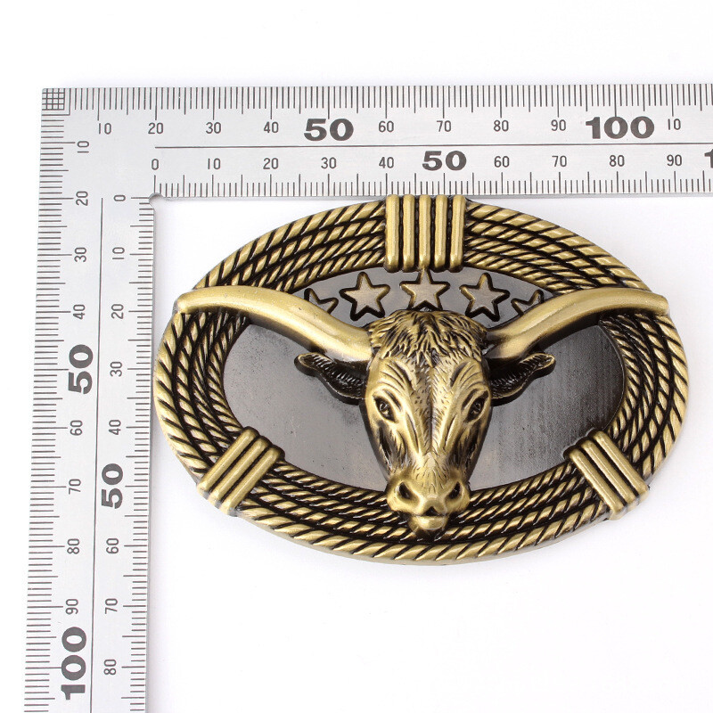 Longhorn Bull Belt Buckle for Men- Western Rodeo Texas Cowboy Large ...