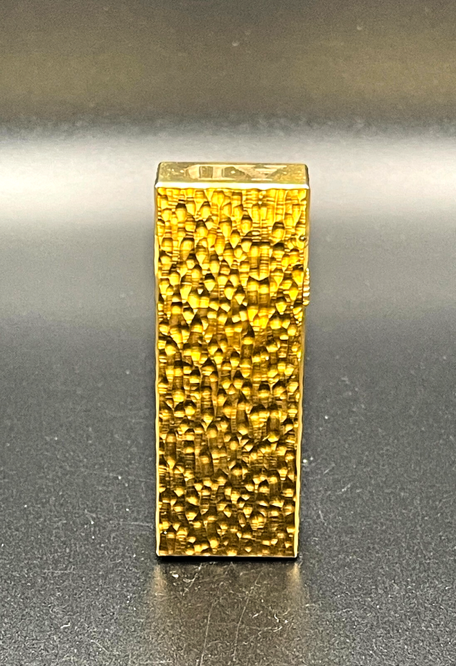 Dunhill Rollagas WORKING Vintage Lighter Gold Plated Bark w/Box ...