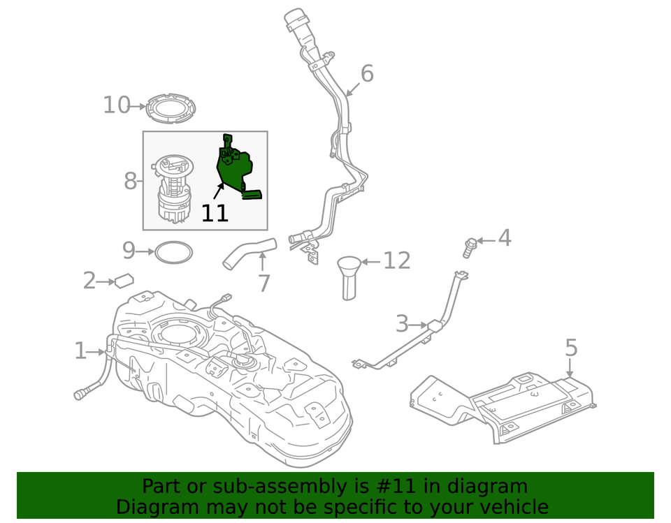 Genuine Nissan Fuel Sender Unit 25060-6RE0A | eBay