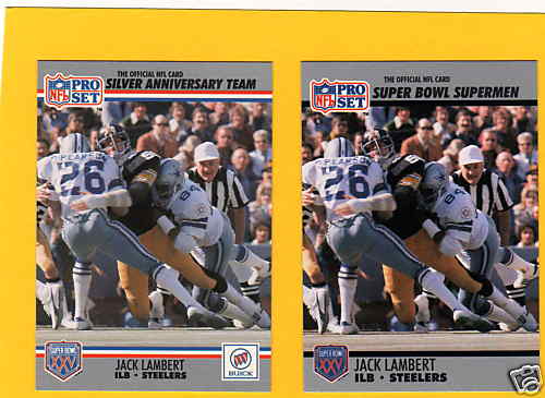 1990 Buick Pro Set JACK LAMBERT Pittsburgh Steelers Rare Super Bowl ...