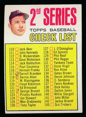 1967 Topps Baseball #103 2nd Series Checklist Vg writing c04169 | eBay
