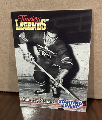 MAURICE RICHARD 1996 KENNER STARTING LINEUP CARD TIMELESS LEGENDS ...