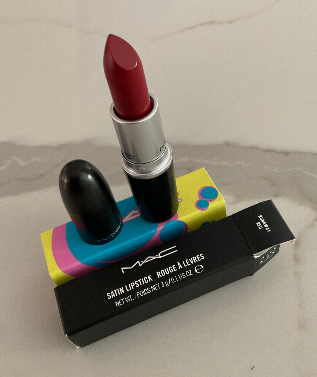 MAC Satin Lipstick RUNAWAY RED | eBay