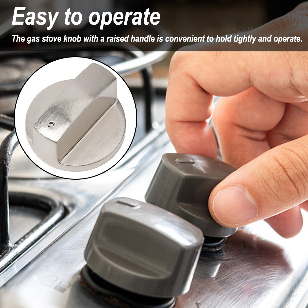 Gas Stove Knobs Control Knobs 4pcs Silver Universal Cooking Appliances ...