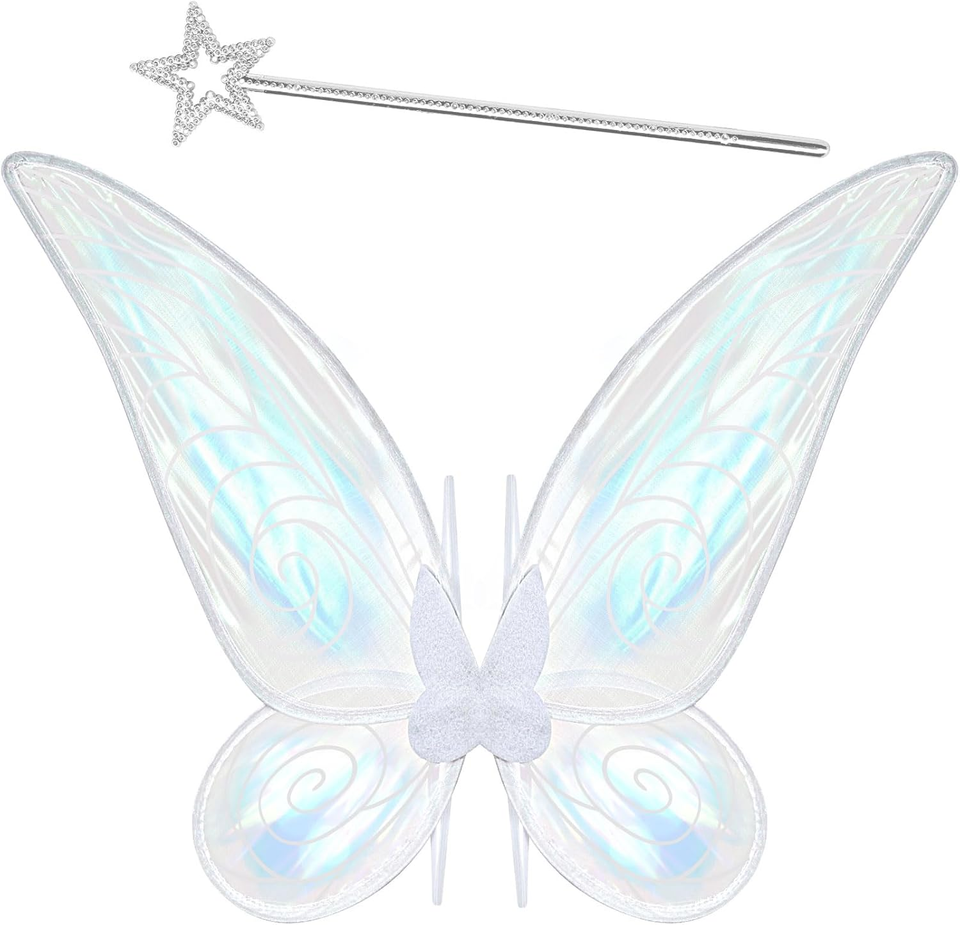 2 Pcs Fairy Wings Adult Women,Butterfly Wings and Wand,Fairy Wings ...