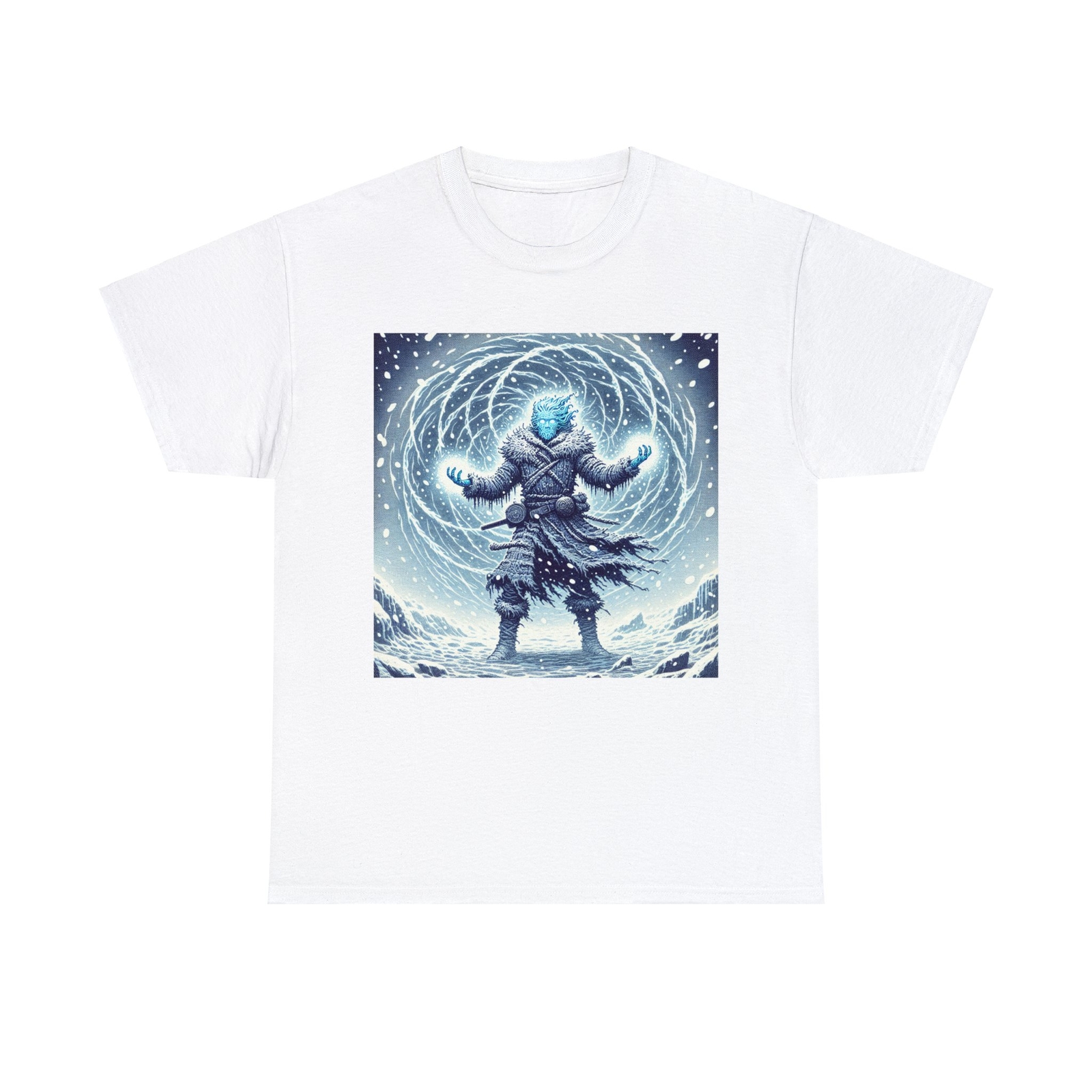 Unisex Adult T Shirt Frost Weaver Spellcaster Winter Fantasy Scary Snow ...