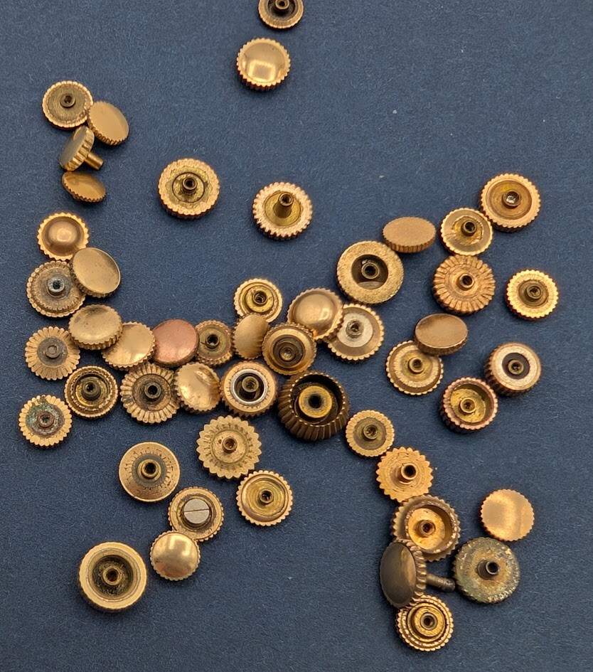 Watch Crowns Parts lot of 50 - Parts/Repair - Gold & Rose Gold Toned | eBay