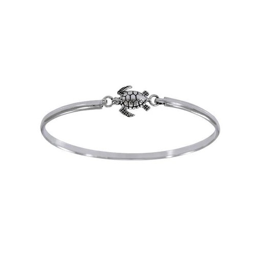 Turtle 925 Sterling Silver Spring Lock Bracelet Beach Ocean Sea Life ...