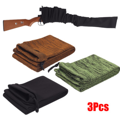 3pcs Rifle/Shotgun Sack 54" Silicone Treated Gun Sock Sleeve Cover ...