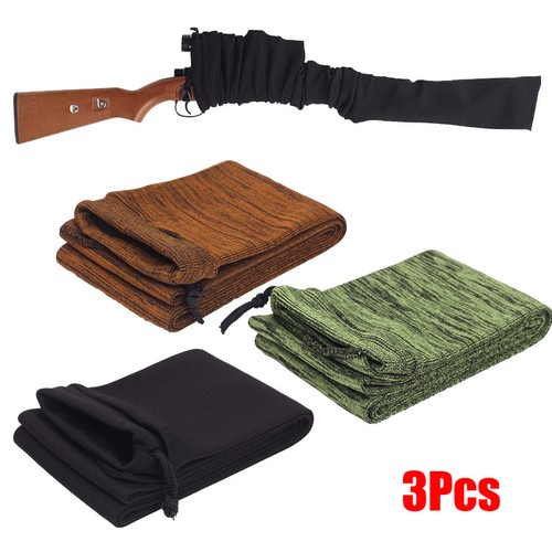 3pcs Rifle/Shotgun Sack 54" Silicone Treated Gun Sock Sleeve Cover ...