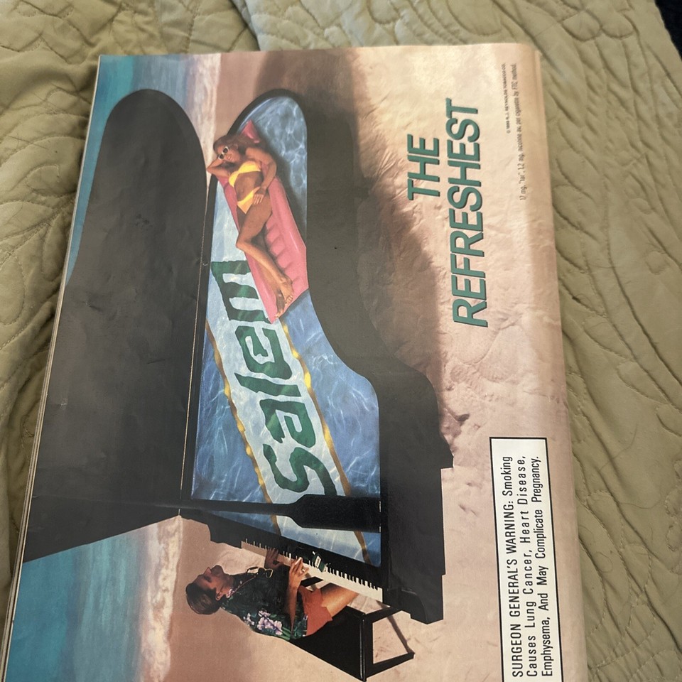 july 1990 Cosmopolitan Claudia Schiffer sexy cover + risque ads ...