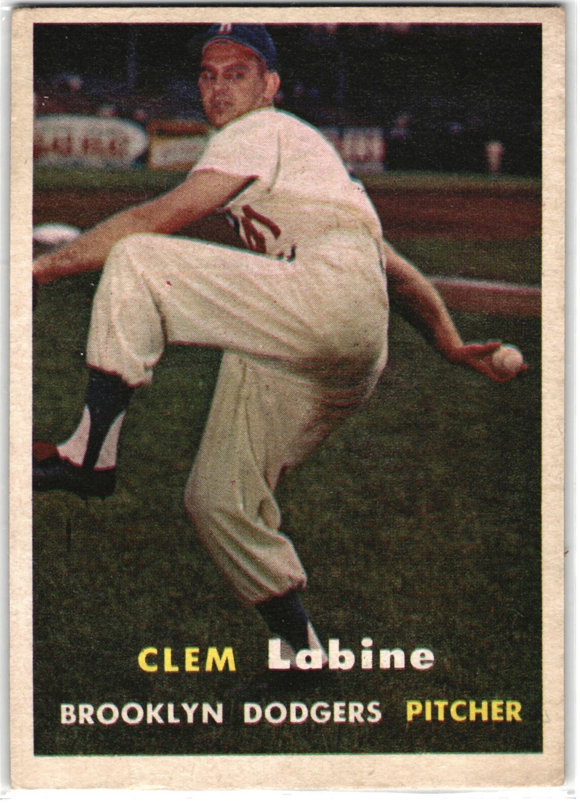 1957 Topps Baseball Clem Labine Brooklyn Dodgers #53 | eBay