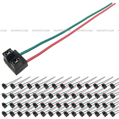 60 Pieces - 2 Wire 2 Pin Female For H7 Bulbs Connector Pigtail Plug | eBay