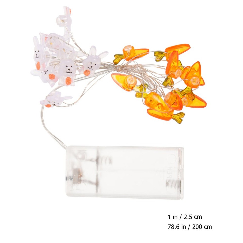 Copper Wire LED Easter Lamp String Festive Decorative Lamp Carrot ...