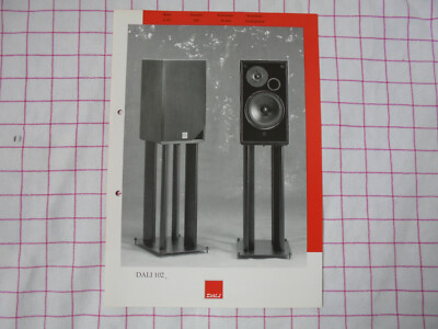 org. DALI 102 Lautsprecher Broschüre 2 S. , A4, englisch, top , gelocht ...