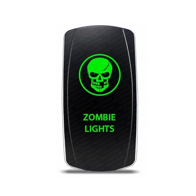 Rocker Switch Zombie Light Symbol - Green LED | eBay